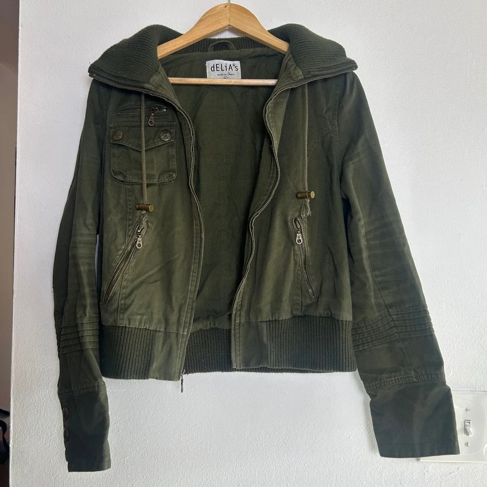 dELiA*s | Jackets & Coats | Vintage Y2k Delias Utility Bomber Jacket ...